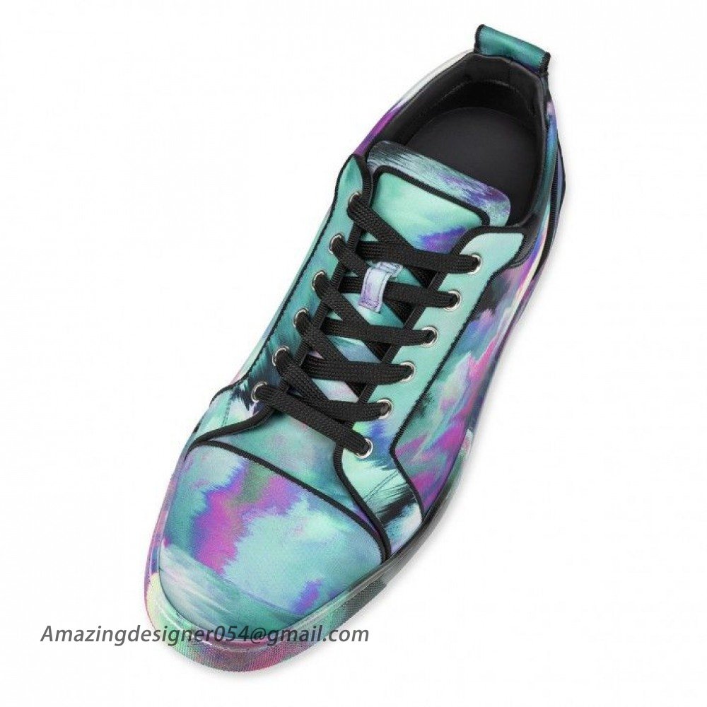 Christian Louboutin Fun Louis Junior Sneakers Fabric Melancholia Print ...